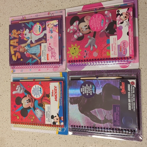 Innovative Designs | Toys | Scratch Sticker Journal 4 Pack Mickey ...